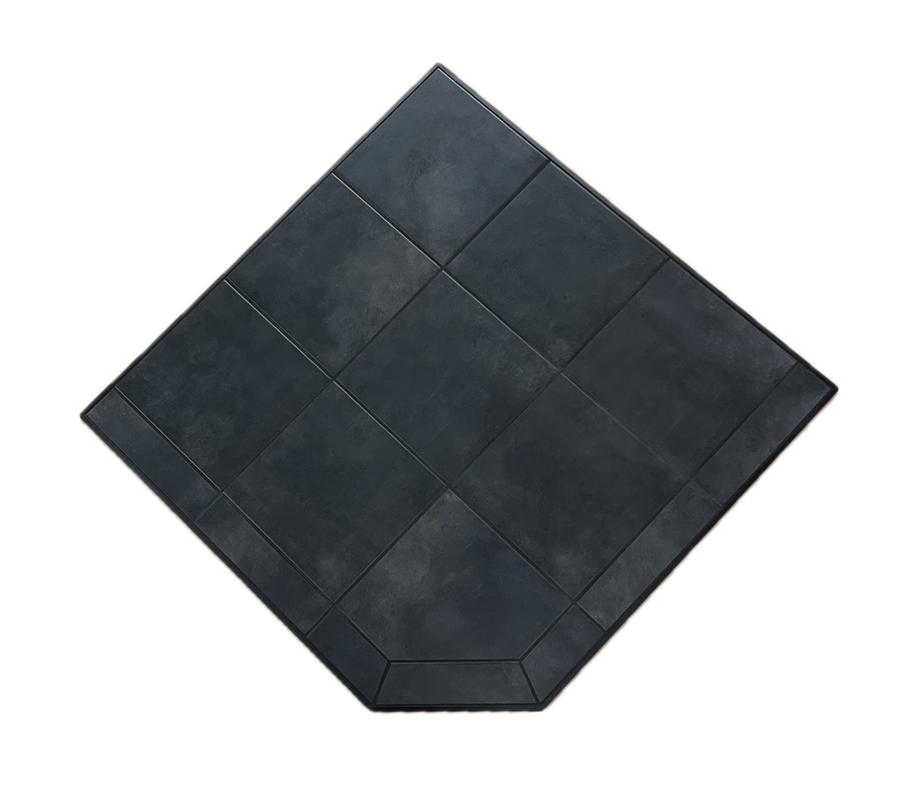 Comfortbilt 40" Corner Hearth Pad in Black Copper - Type 2 - ComfortBilt
